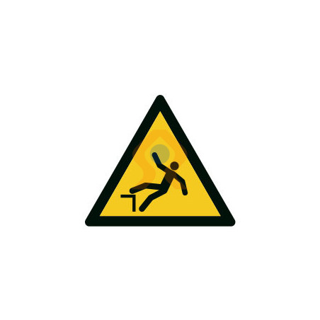 Pictogramme de danger chute avec dénivellation