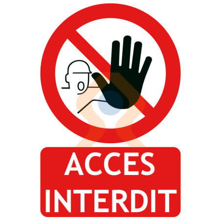 Panneaux d'interdiction accès interdit avec picto