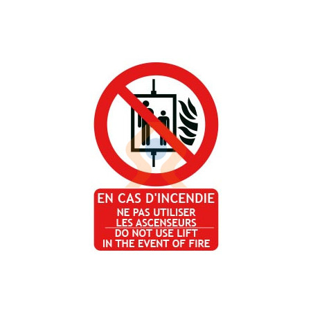 Panneaux d'interdiction ne pas utiliser ascenseurs