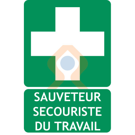 Panneaux premiers secours sauveteur secouriste du travail