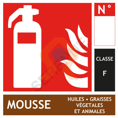 Panneaux extincteur mousse classe F format carré