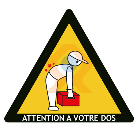 Picto de prévention attention à votre dos