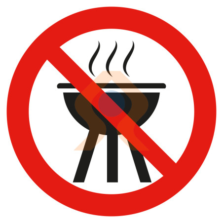 Pictogramme barbecue interdit