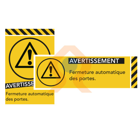 Panneau fermeture automatique des portes MODERNA