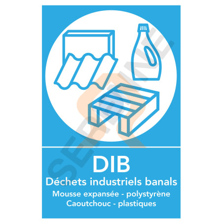 Panneau tri sélectif industriel DIB déchets industriels banals