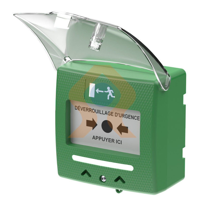 DM vert sonore et lumineux avec capot de protection